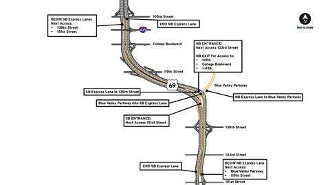 69 Highway express lane opening date in Overland Park, KS | Kansas City ...