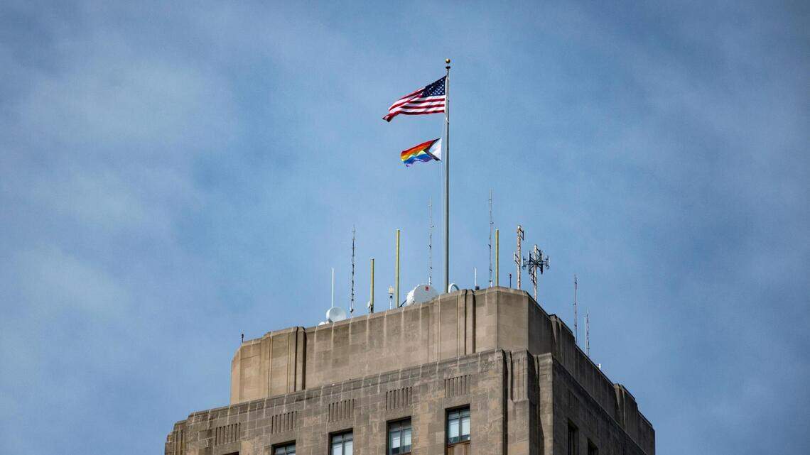 Pride flag raised above City Hall in Kansas City | Kansas City Star
