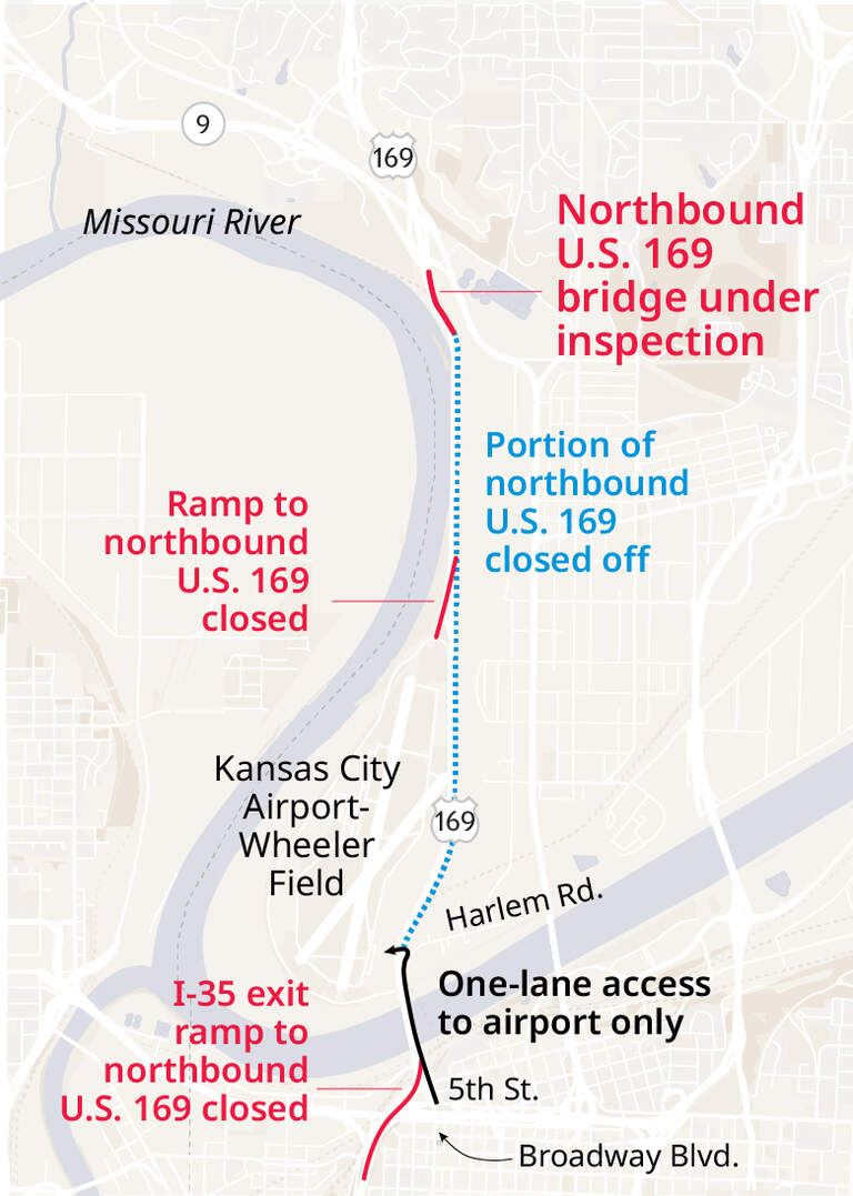 Major KC route closed on U.S. 169 after structural issues | Kansas City ...