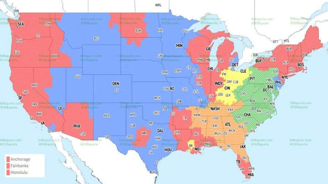 KC Chiefs at Denver Broncos: TV broadcast map, announcers | Kansas City ...