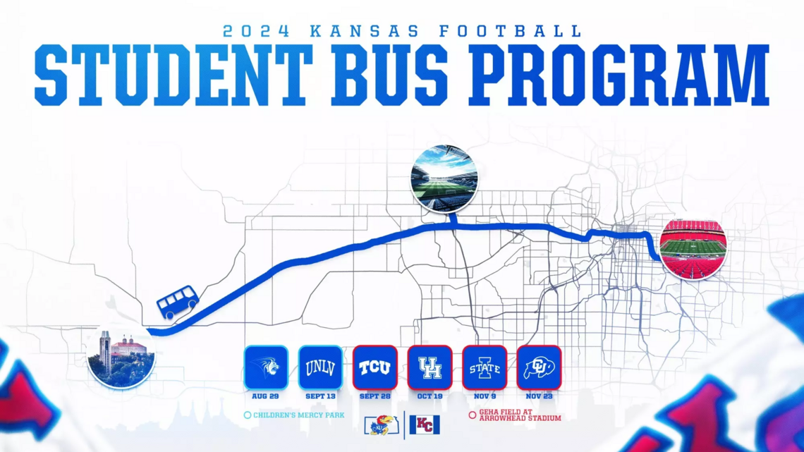 Kansas football announces free student bus plan for KC games | Kansas ...