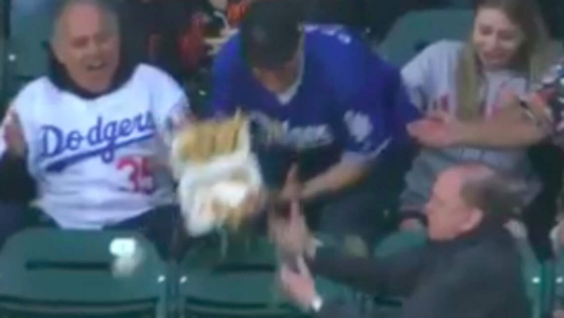 Dodgers fan kept dropping food in attempt to get foul balls | Kansas ...