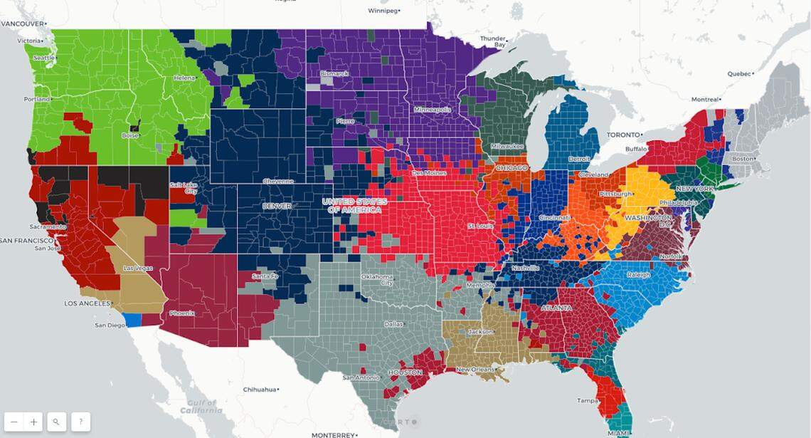 Map of NFL fandom in U.S. shows strong Chiefs support | Kansas City Star