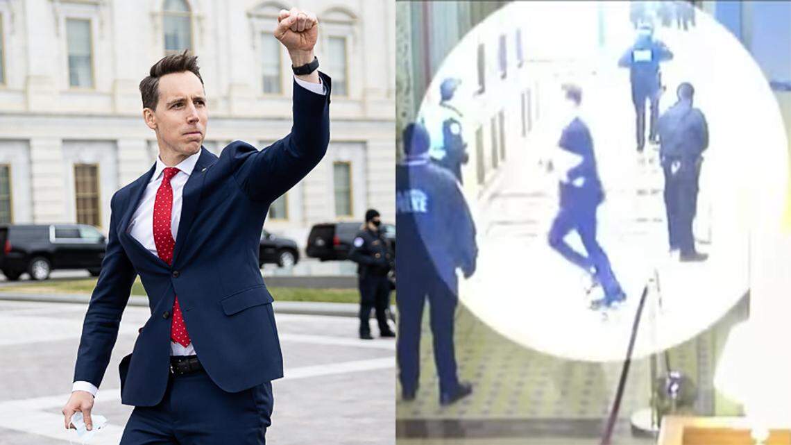 Jan. 6 video shows cowardly Josh Hawley running from rioters | Kansas ...