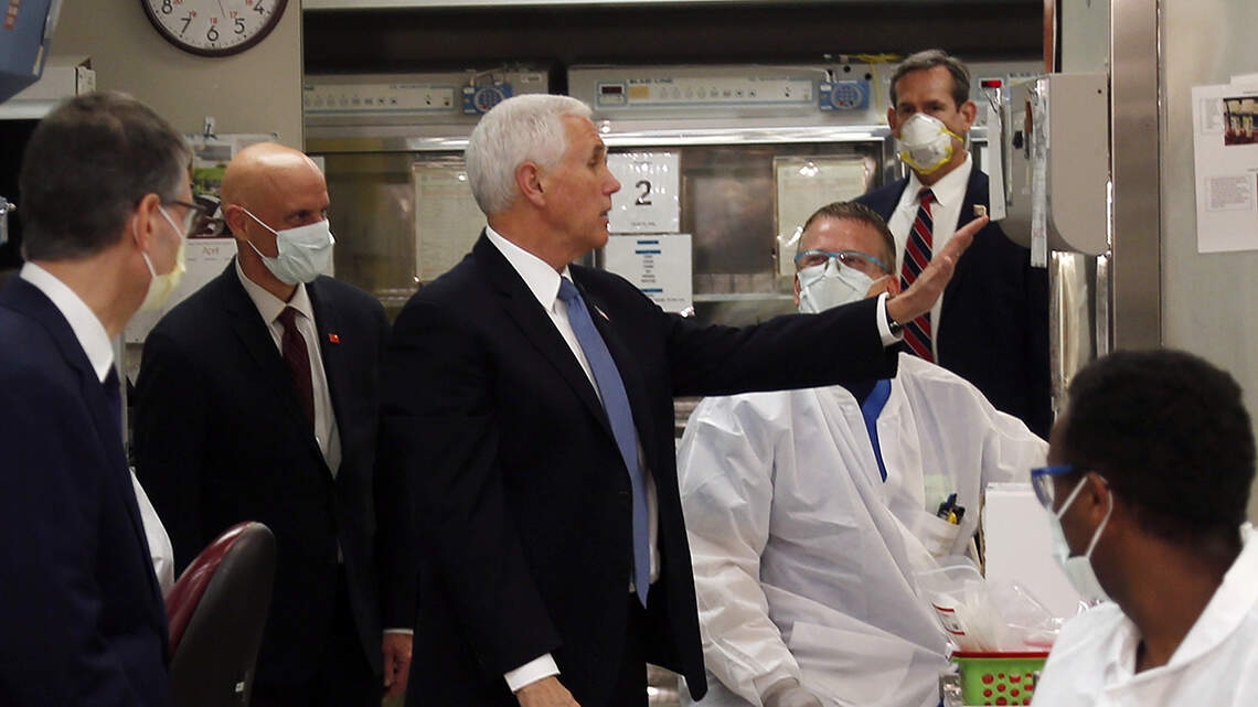 At Mayo Clinic, Mike Pence shows masks are for other people | Kansas ...