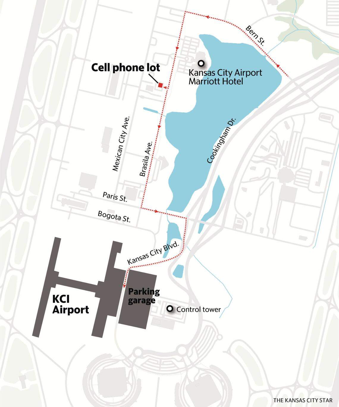 How to find Kansas City International Airport cellphone lot | Kansas ...