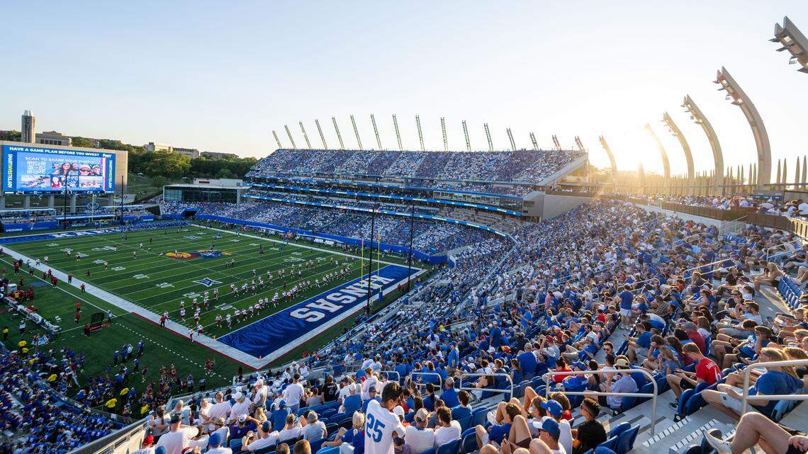 Photos show first game in renovated Kansas Memorial Stadium | Kansas ...