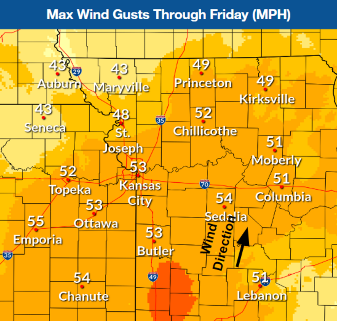 KC weather updates: Wind advisory in effect with a chance of storms ...