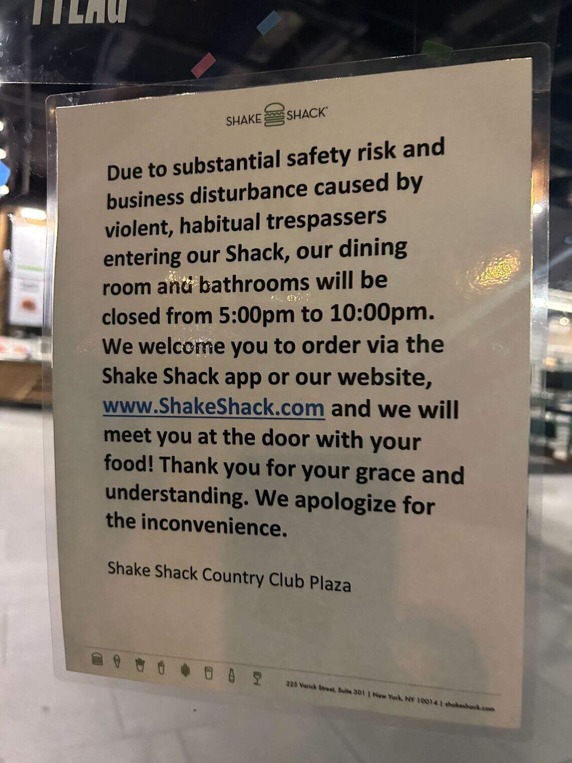 Shake Shack closes dining room at night, citing teens fights | Kansas ...