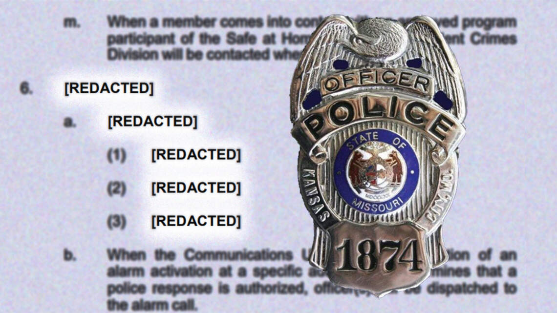 Why is Kansas City police search policy redacted on website? | Kansas ...