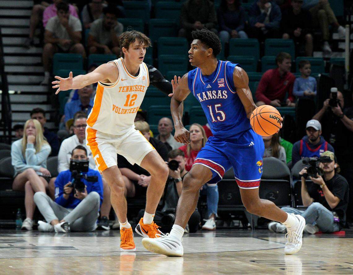 Kansas Jayhawks show toughness in 81-76 comeback in Las Vegas | Wichita ...