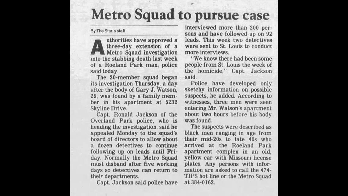 Man enters plea in 1985 killing of Gary Watson in Roeland Park | Kansas ...