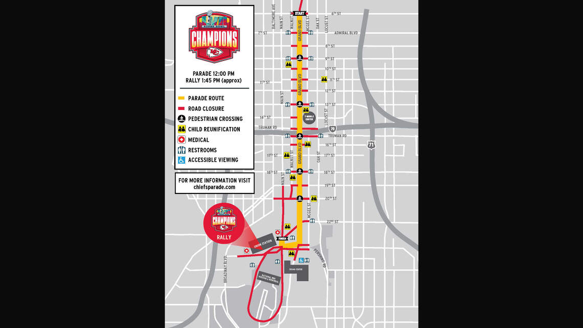 KC Chief’s Super Bowl victory parade to follow Grand Blvd. | Kansas ...