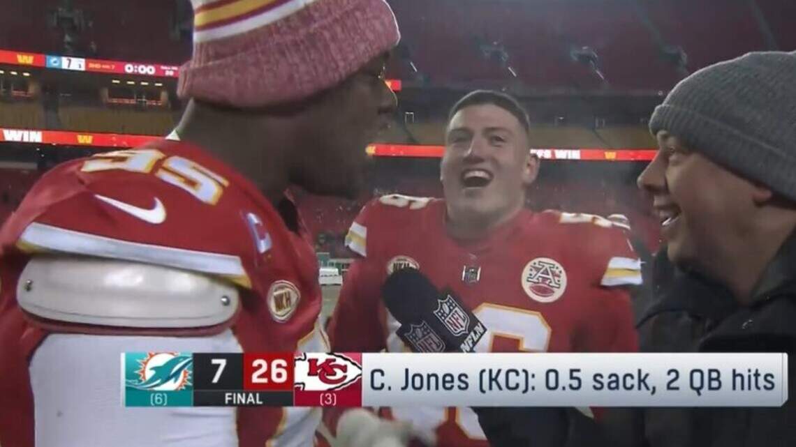 Chiefs Chris Jones expressed mock outrage in funny interview | Kansas ...
